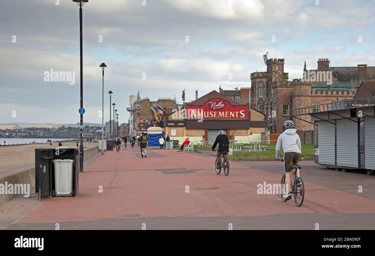 Portobello, Edinburgh, Scotland, UK. 25th March 2020. Extremely quiet ...