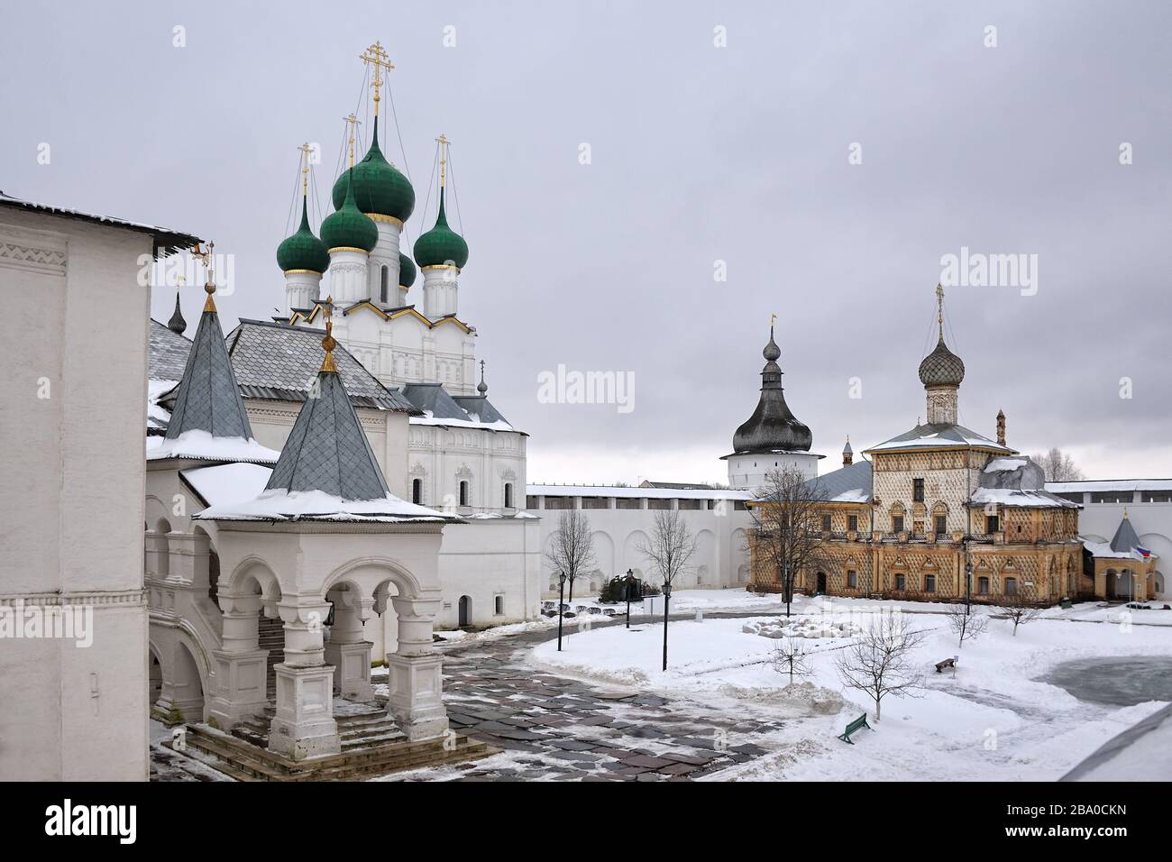 = Overview Rostov Kremlin in Winter = View from area of Archbishop ...