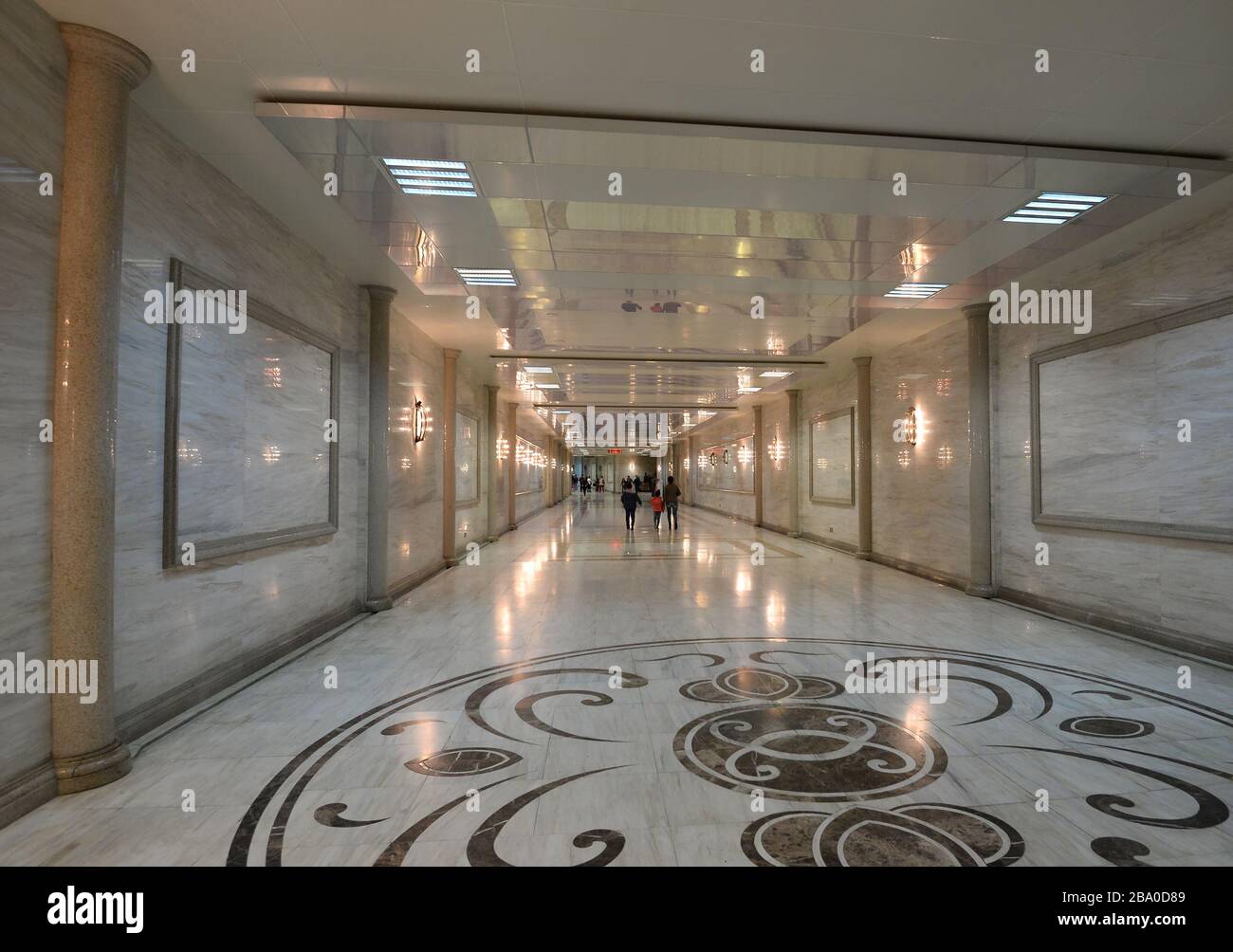 Pedestrian underground crossing tunnel in Baku, Azerbaijan. Few ...