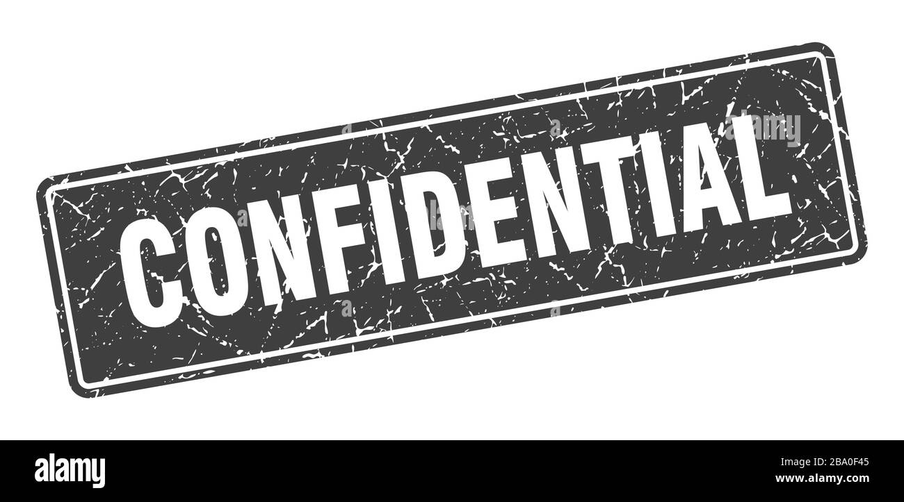 Confidential rubber stamp vector Black and White Stock Photos & Images ...
