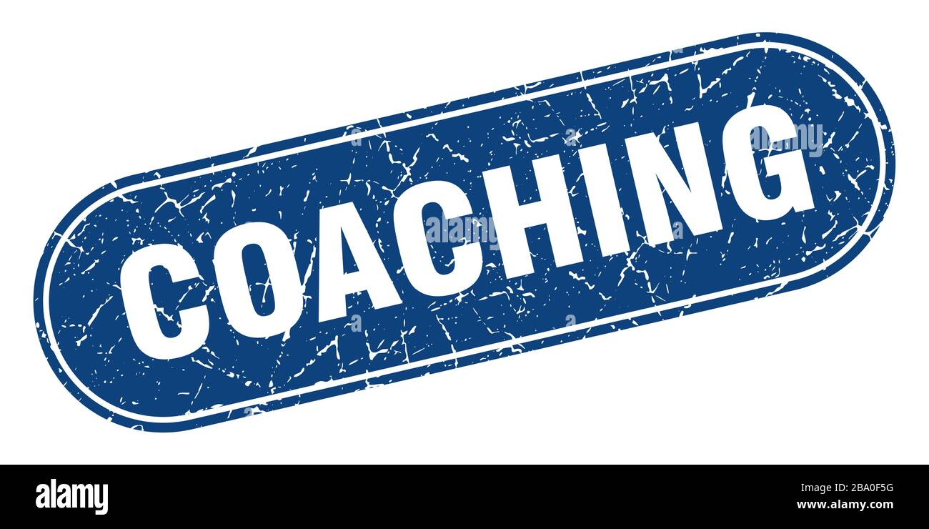 coaching sign. coaching grunge blue stamp. Label Stock Vector Image ...