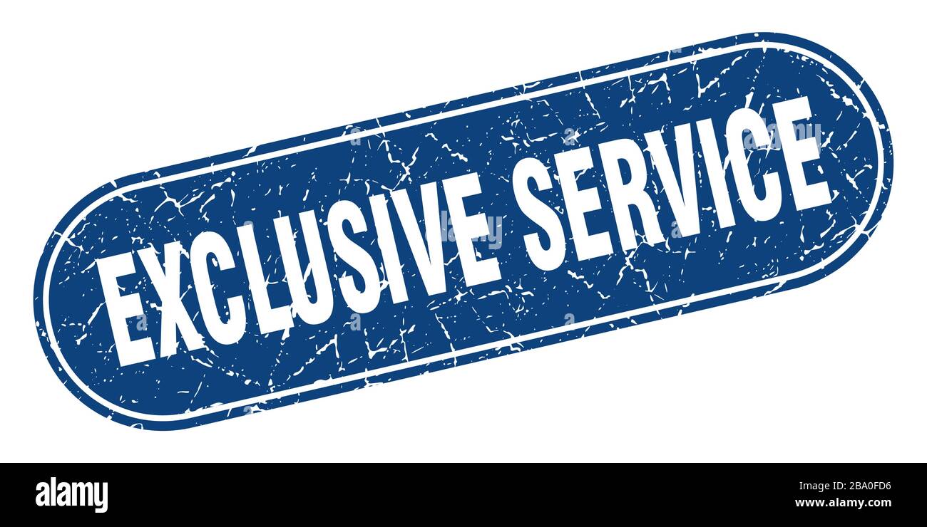 exclusive service sign. exclusive service grunge blue stamp. Label ...