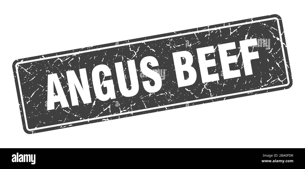 angus beef stamp. angus beef vintage gray label. Sign Stock Vector ...