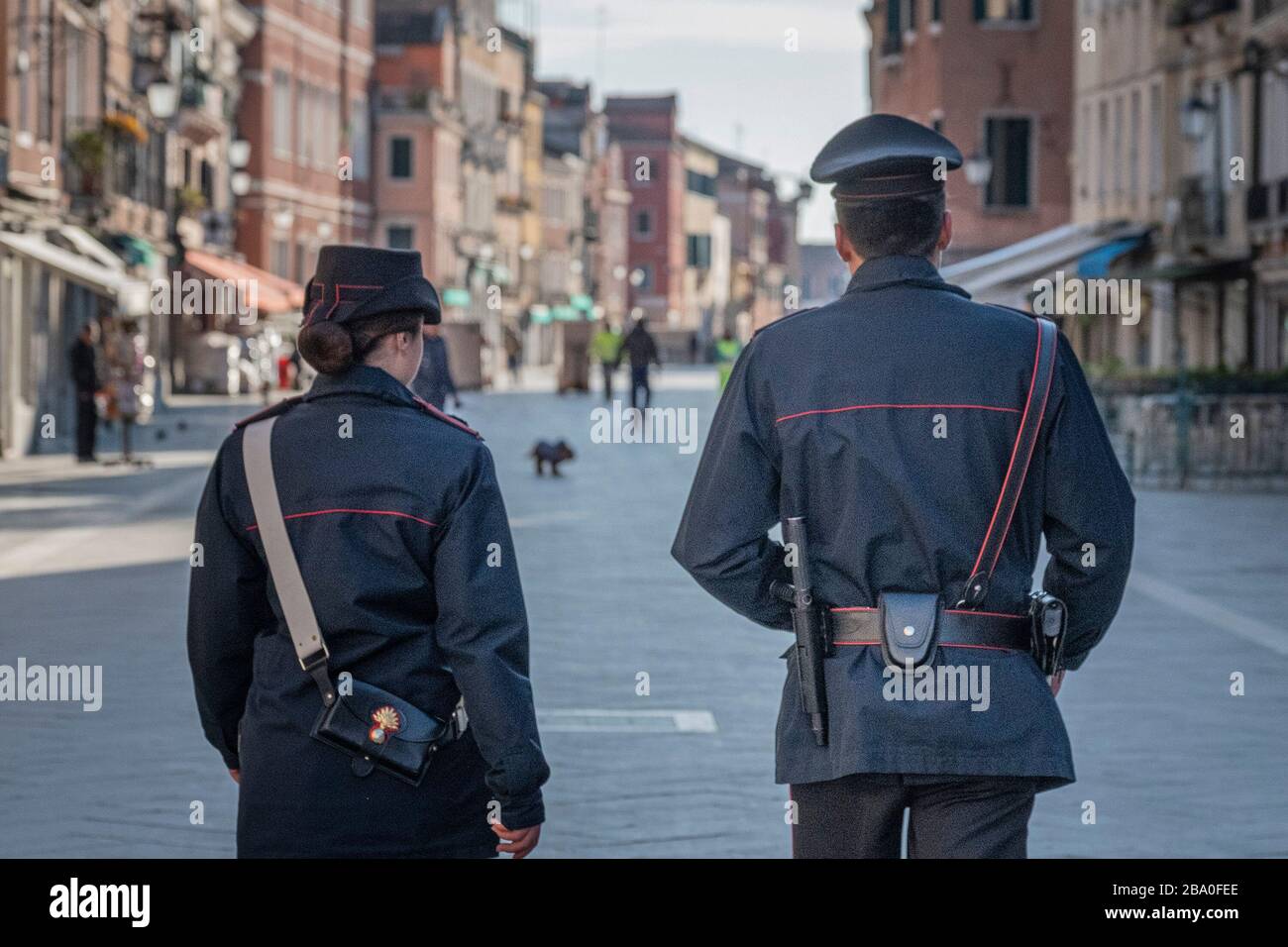 VENICE, ITALY - MARCH 25: Venice is guarded by Carabinieri Stock Photo ...