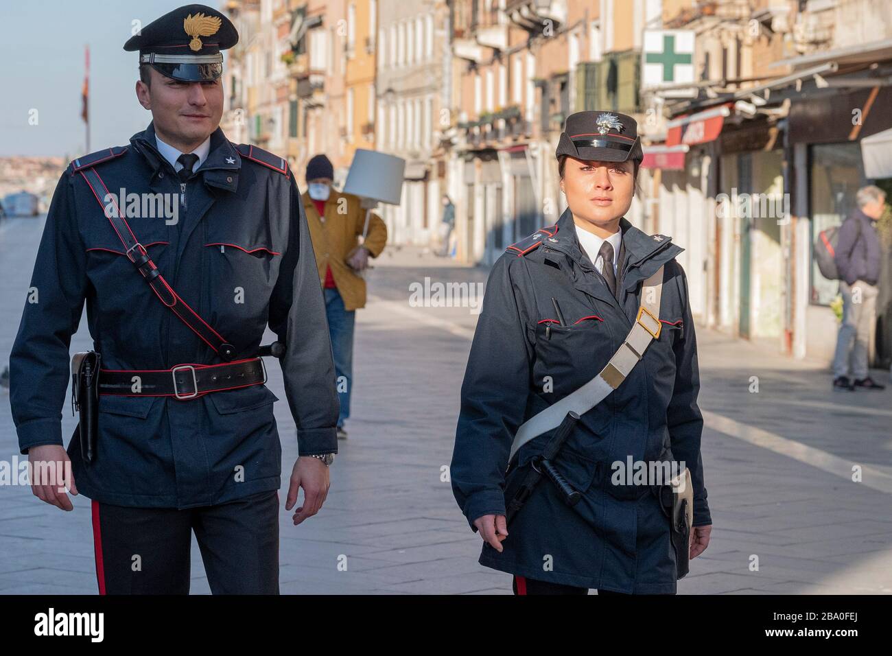VENICE, ITALY - MARCH 25: Venice is guarded by Carabinieri Stock Photo ...