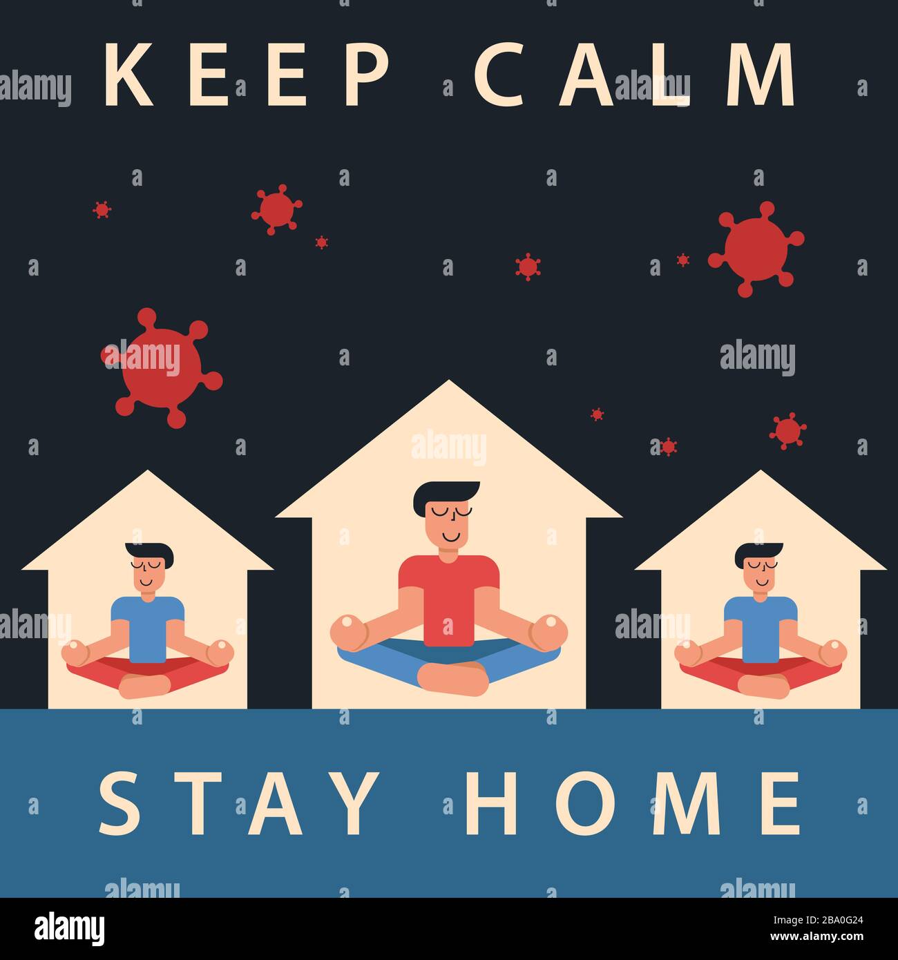 Self distancing Stock Vector Images - Alamy