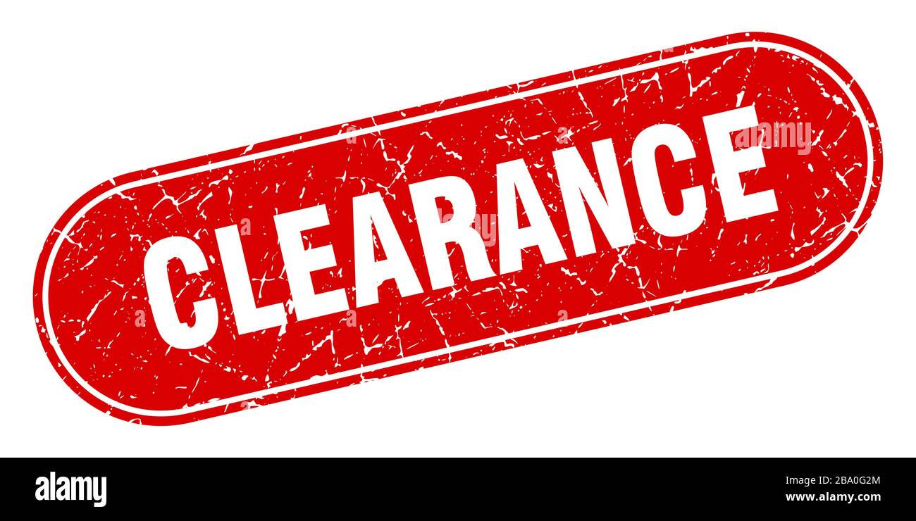 clearance sign. clearance grunge red stamp. Label Stock Vector Image ...