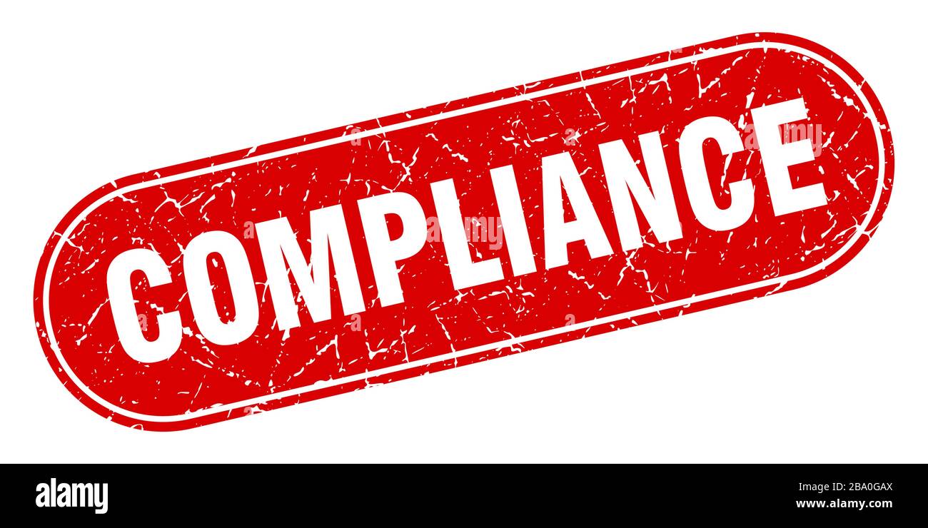 compliance sign. compliance grunge red stamp. Label Stock Vector Image ...