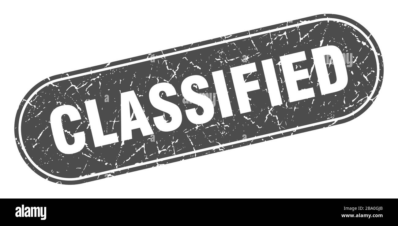 classified sign. classified grunge black stamp. Label Stock Vector ...