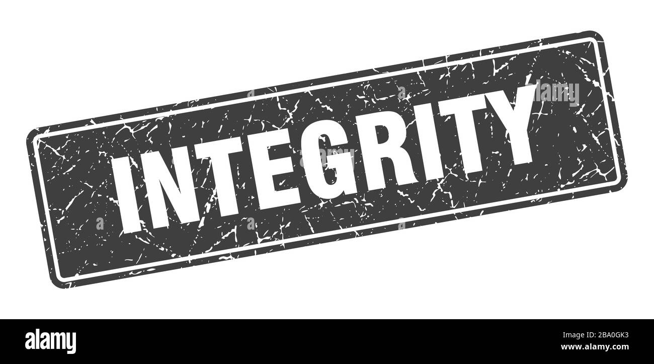 integrity stamp. integrity vintage gray label. Sign Stock Vector Image ...