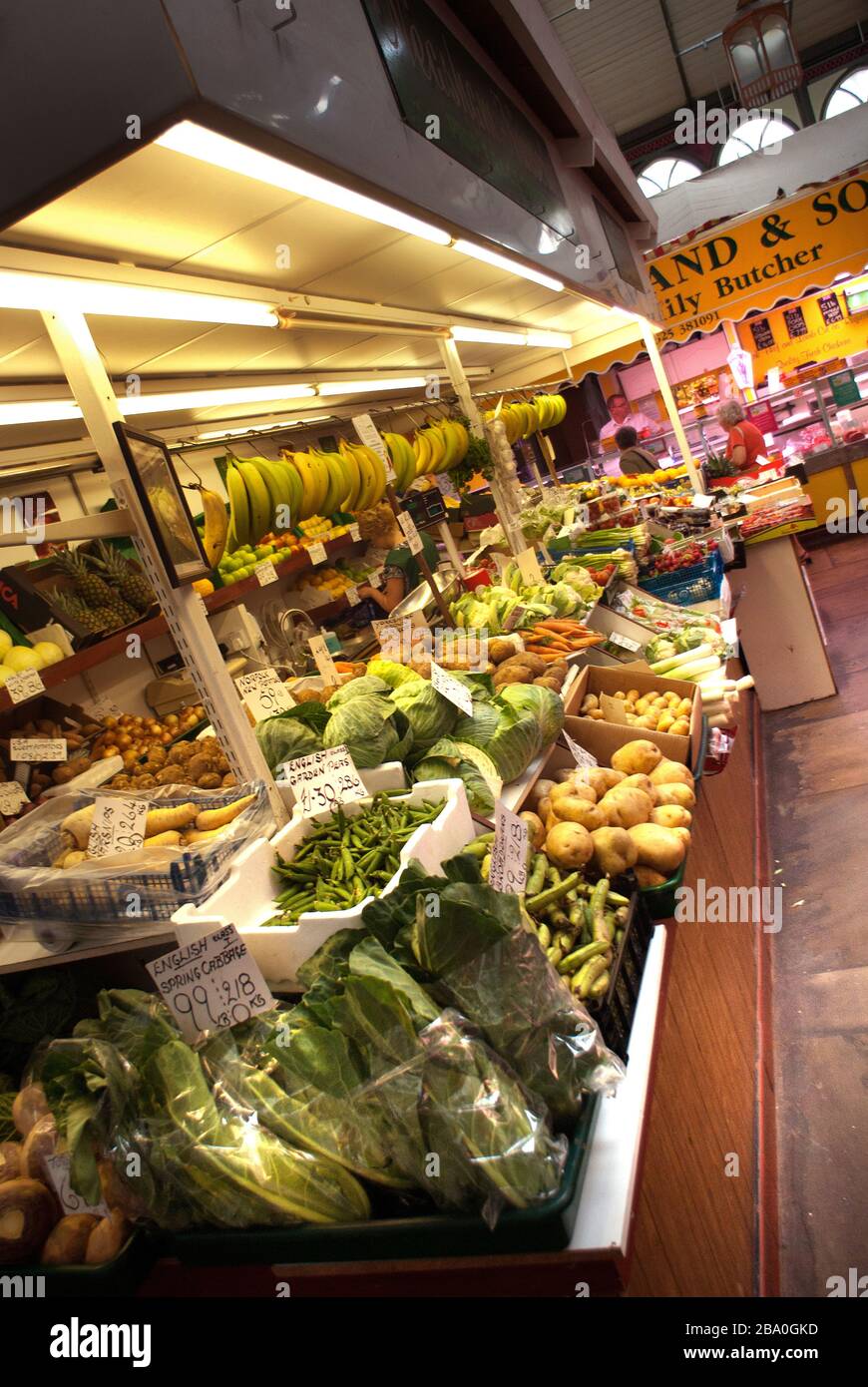 Darlington indoor market Stock Photo - Alamy