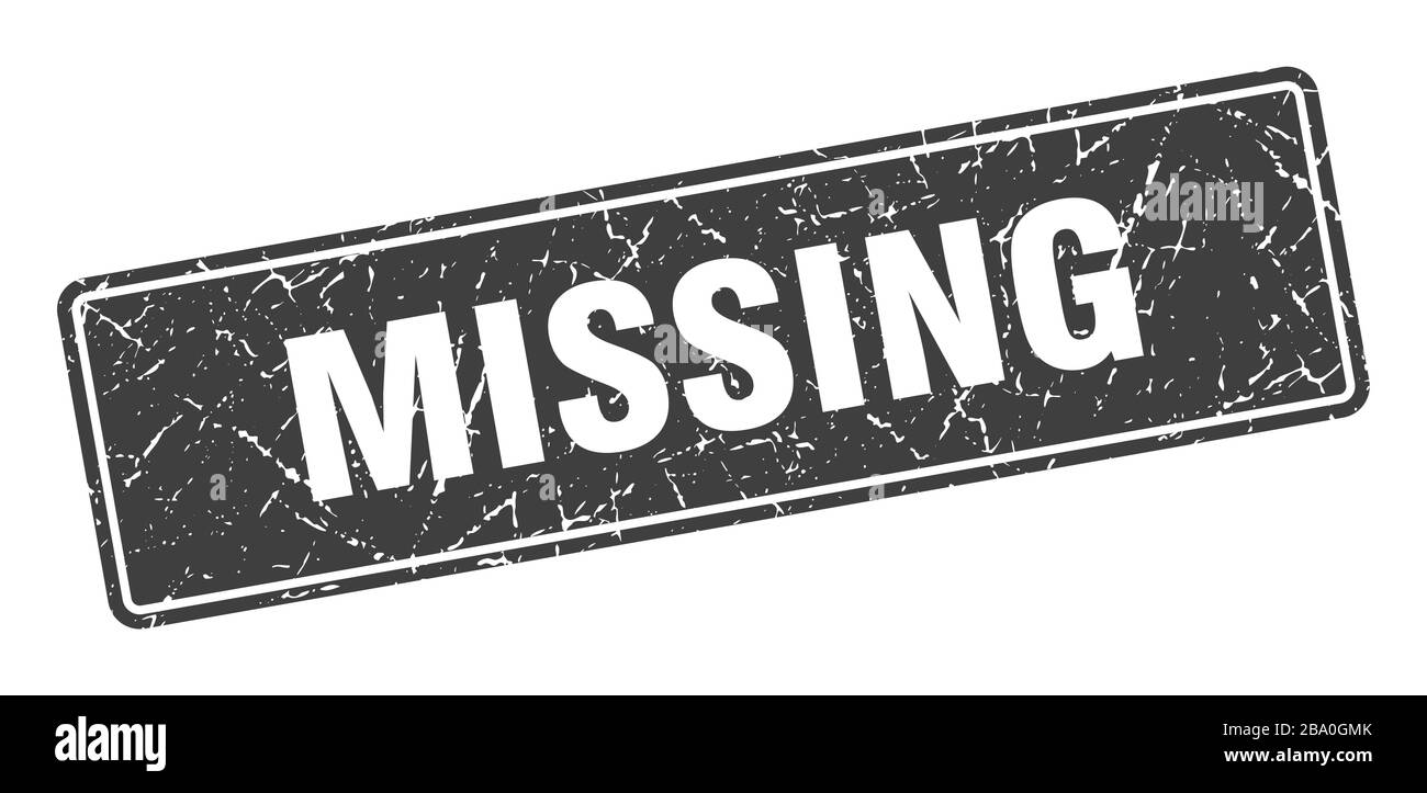 missing stamp. missing vintage gray label. Sign Stock Vector Image ...