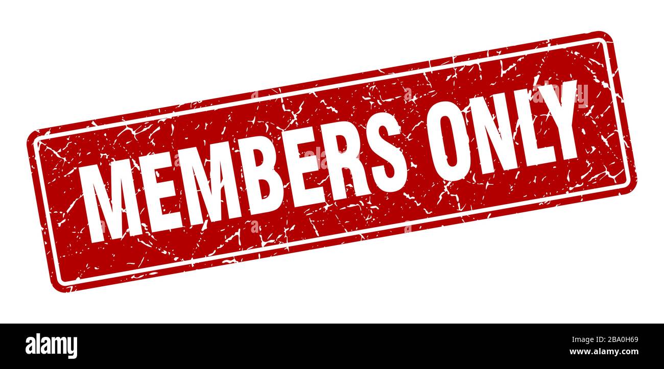 Members only stamp square hi-res stock photography and images - Alamy