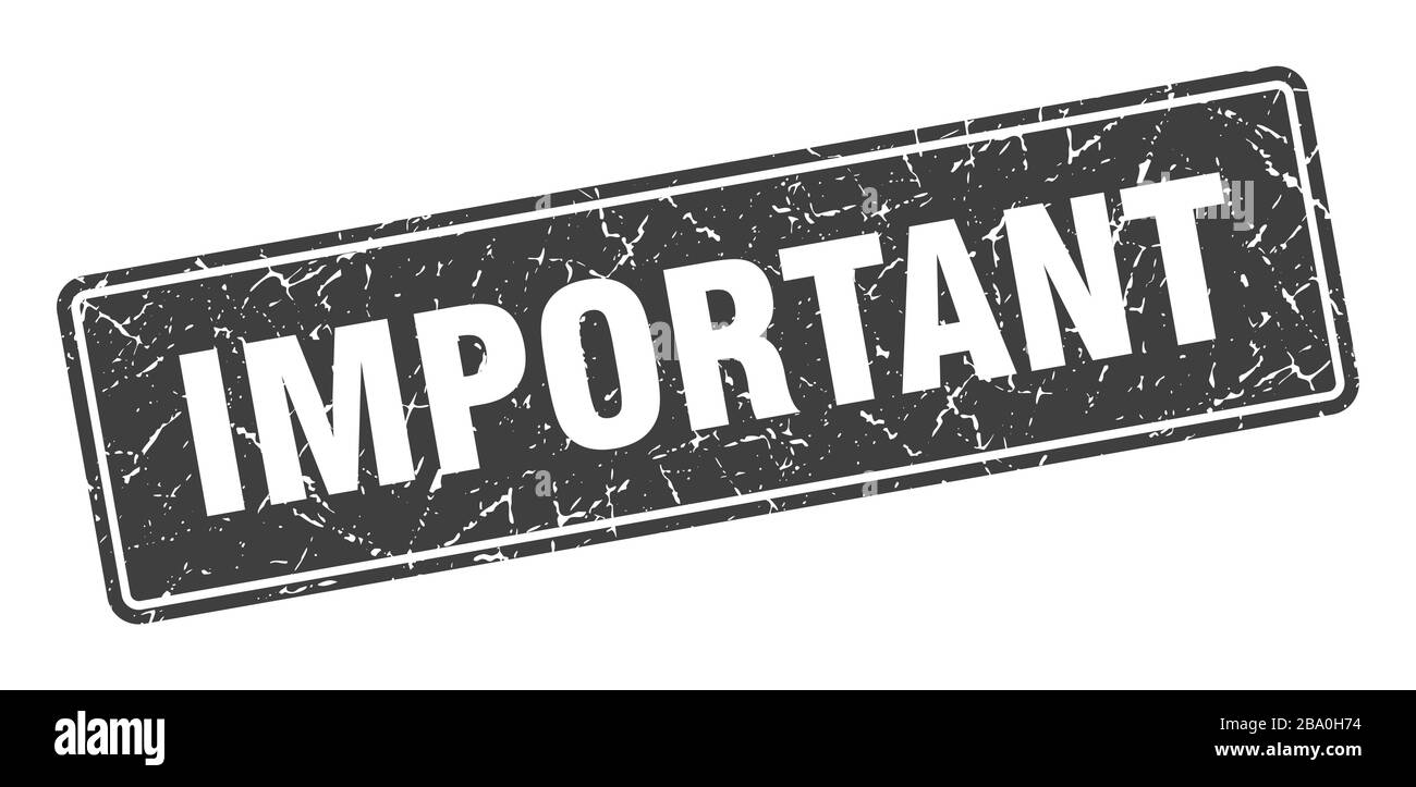 important stamp. important vintage gray label. Sign Stock Vector Image ...