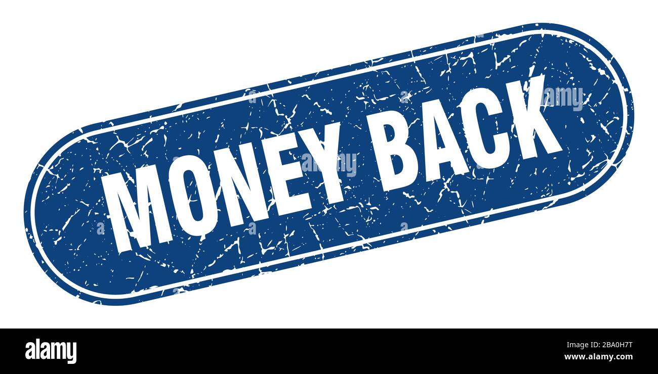 money back sign. money back grunge blue stamp. Label Stock Vector Image ...