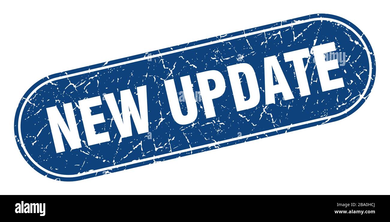 new update sign. new update grunge blue stamp. Label Stock Vector Image ...