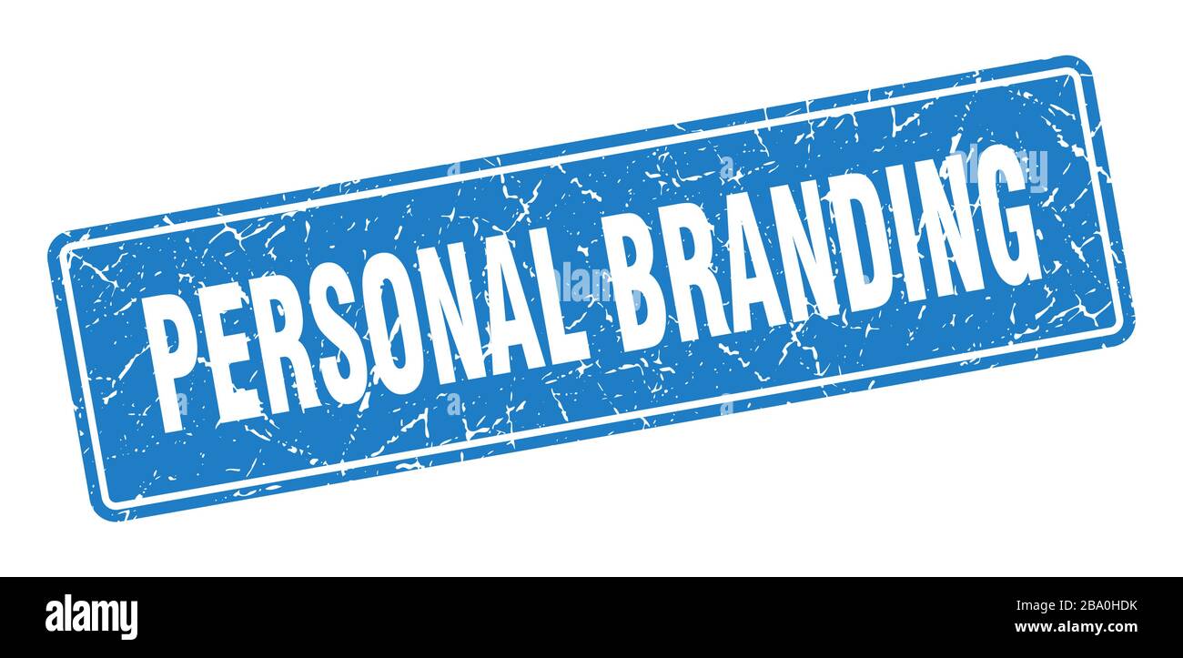 personal branding stamp. personal branding vintage blue label. Sign ...