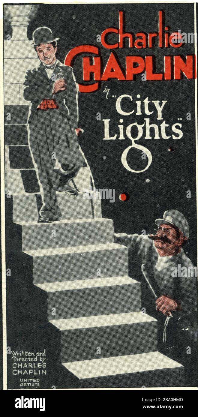 CHARLIE CHAPLIN as the Tramp and Policeman in CITY LIGHTS 1931 written ...