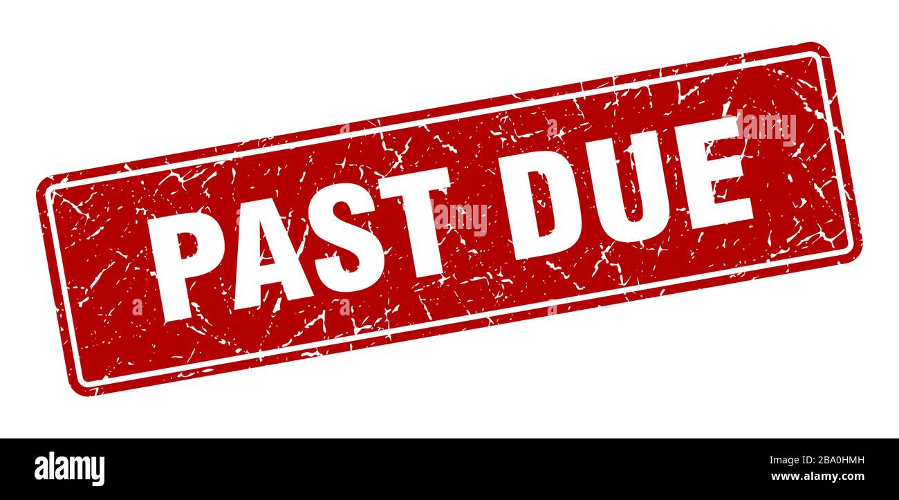 past due stamp. past due vintage red label. Sign Stock Vector Image ...