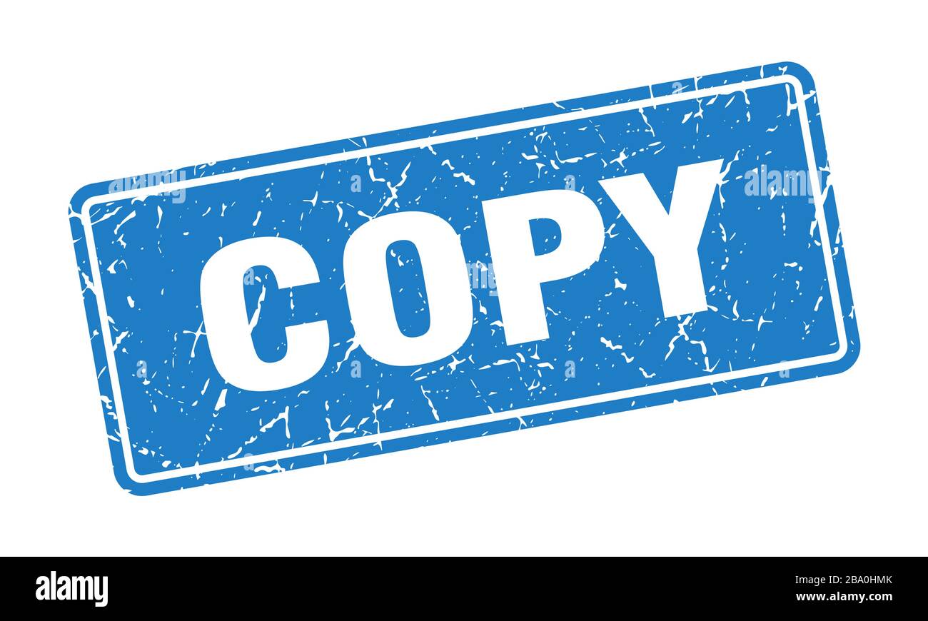 copy stamp. copy vintage blue label. Sign Stock Vector Image & Art - Alamy