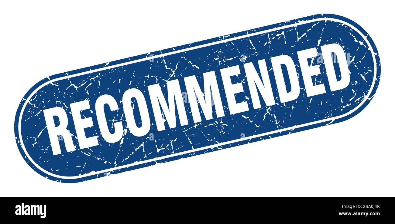 recommended sign. recommended grunge blue stamp. Label Stock Vector ...
