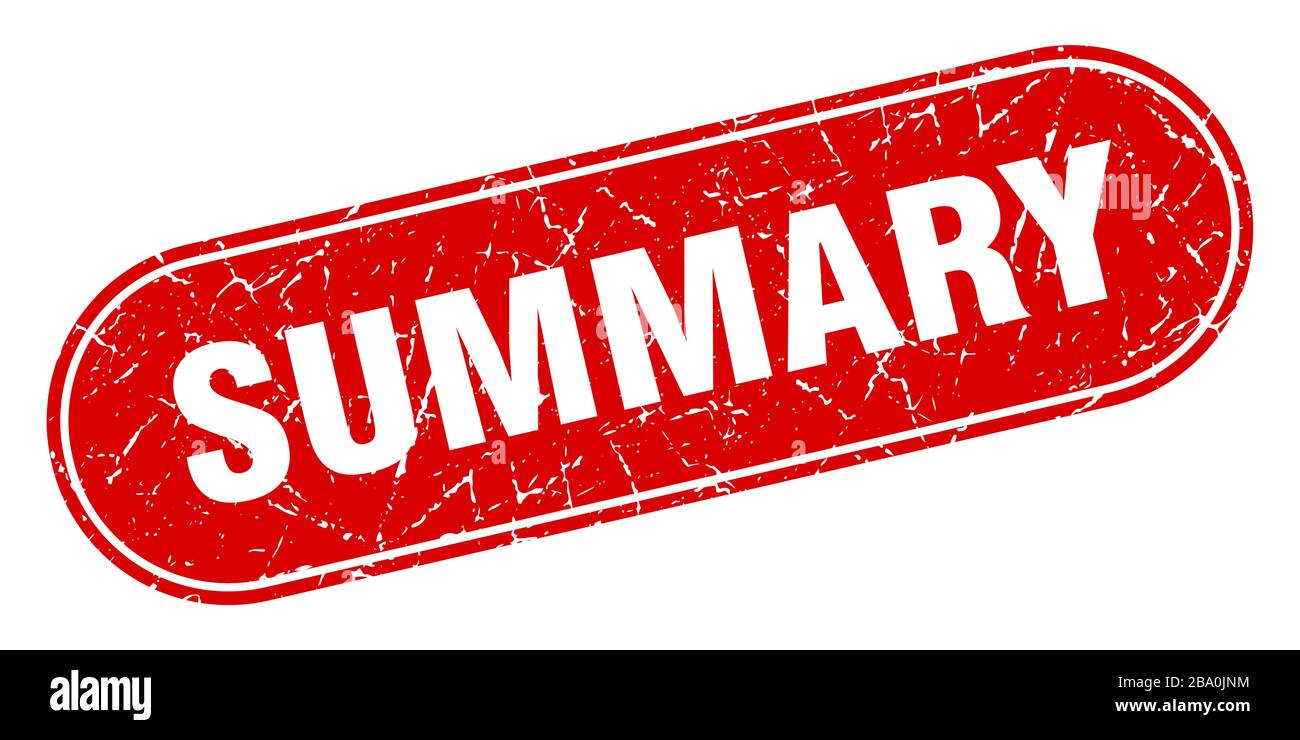 summary sign. summary grunge red stamp. Label Stock Vector Image & Art ...