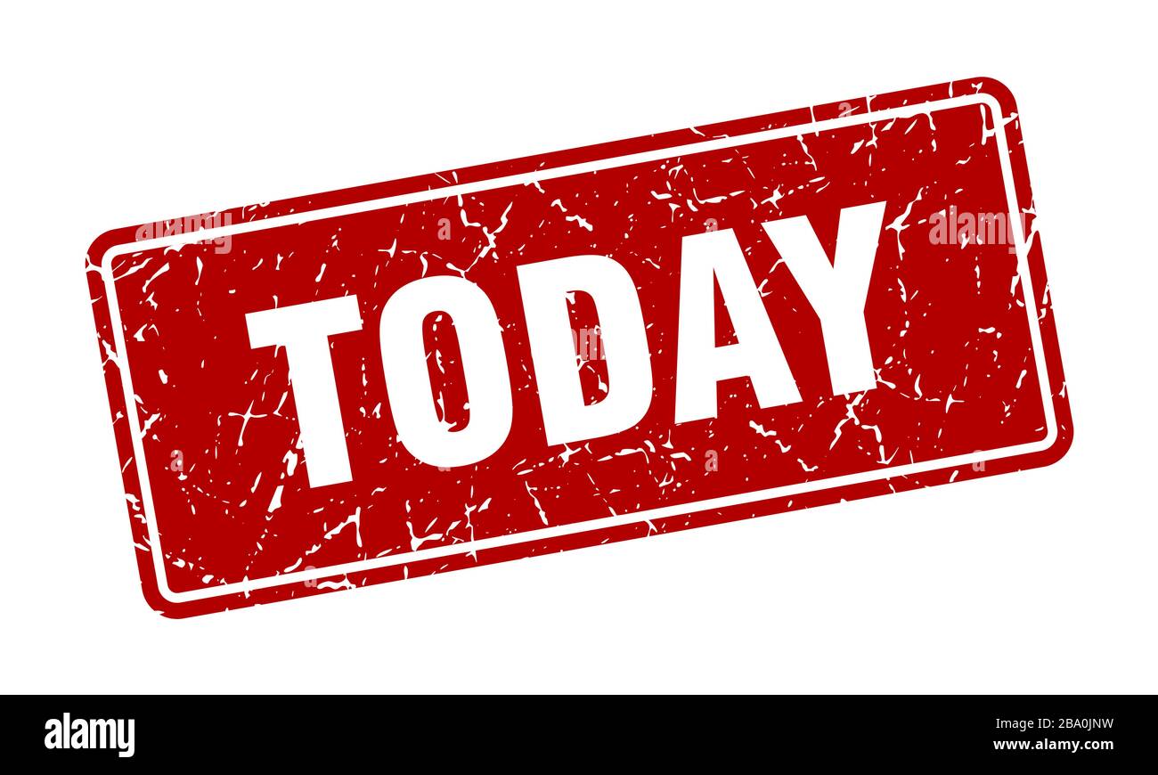 today stamp. today vintage red label. Sign Stock Vector Image & Art - Alamy