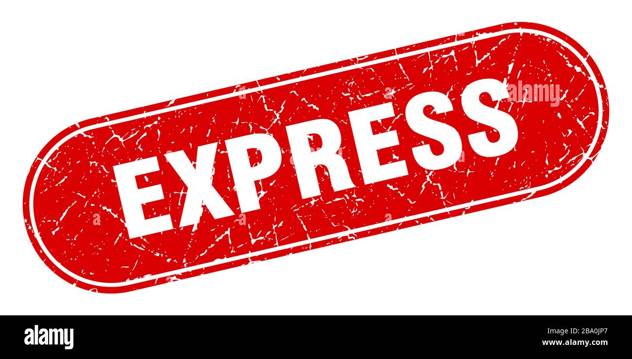 Square grunge red express hi-res stock photography and images - Alamy