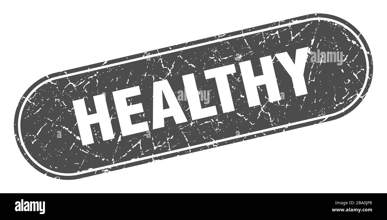 healthy sign. healthy grunge black stamp. Label Stock Vector Image ...