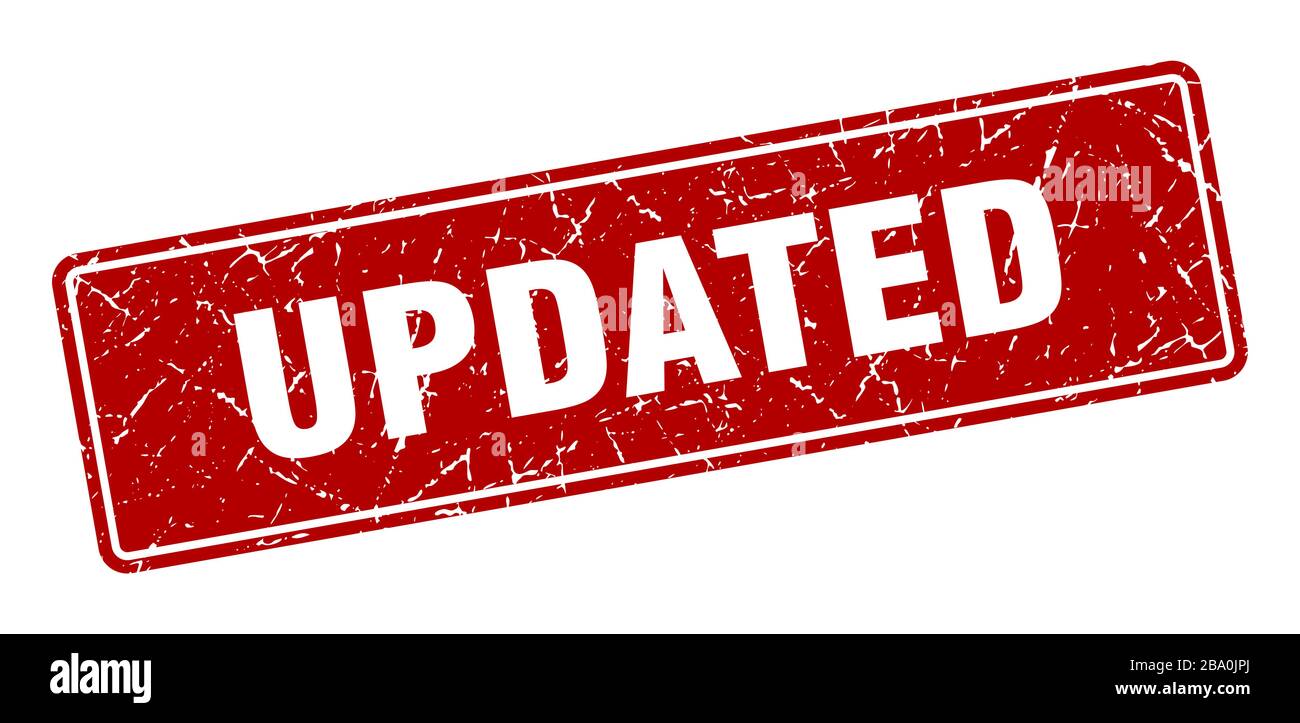 updated stamp. updated vintage red label. Sign Stock Vector Image & Art ...
