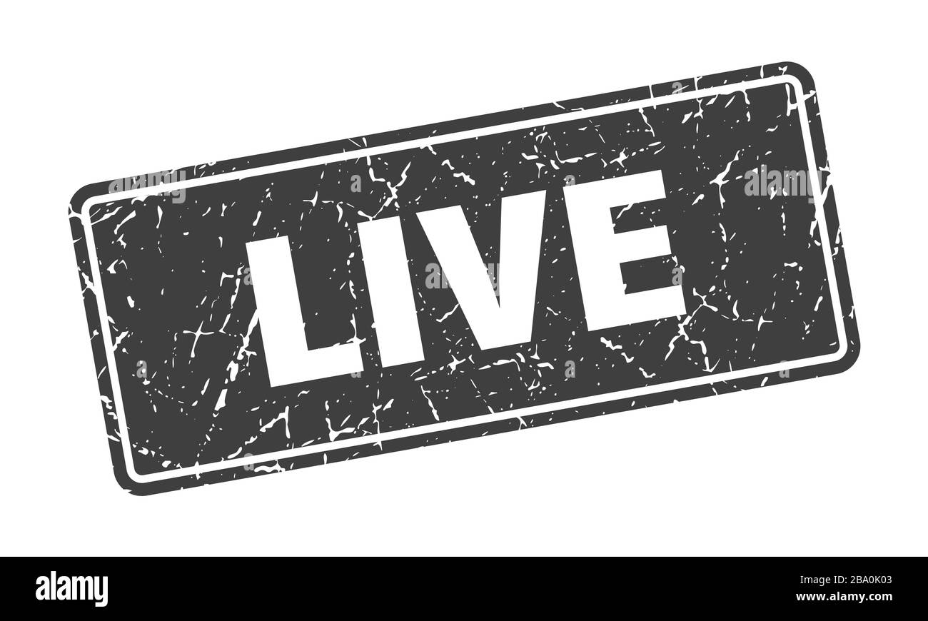live stamp. live vintage gray label. Sign Stock Vector Image & Art - Alamy