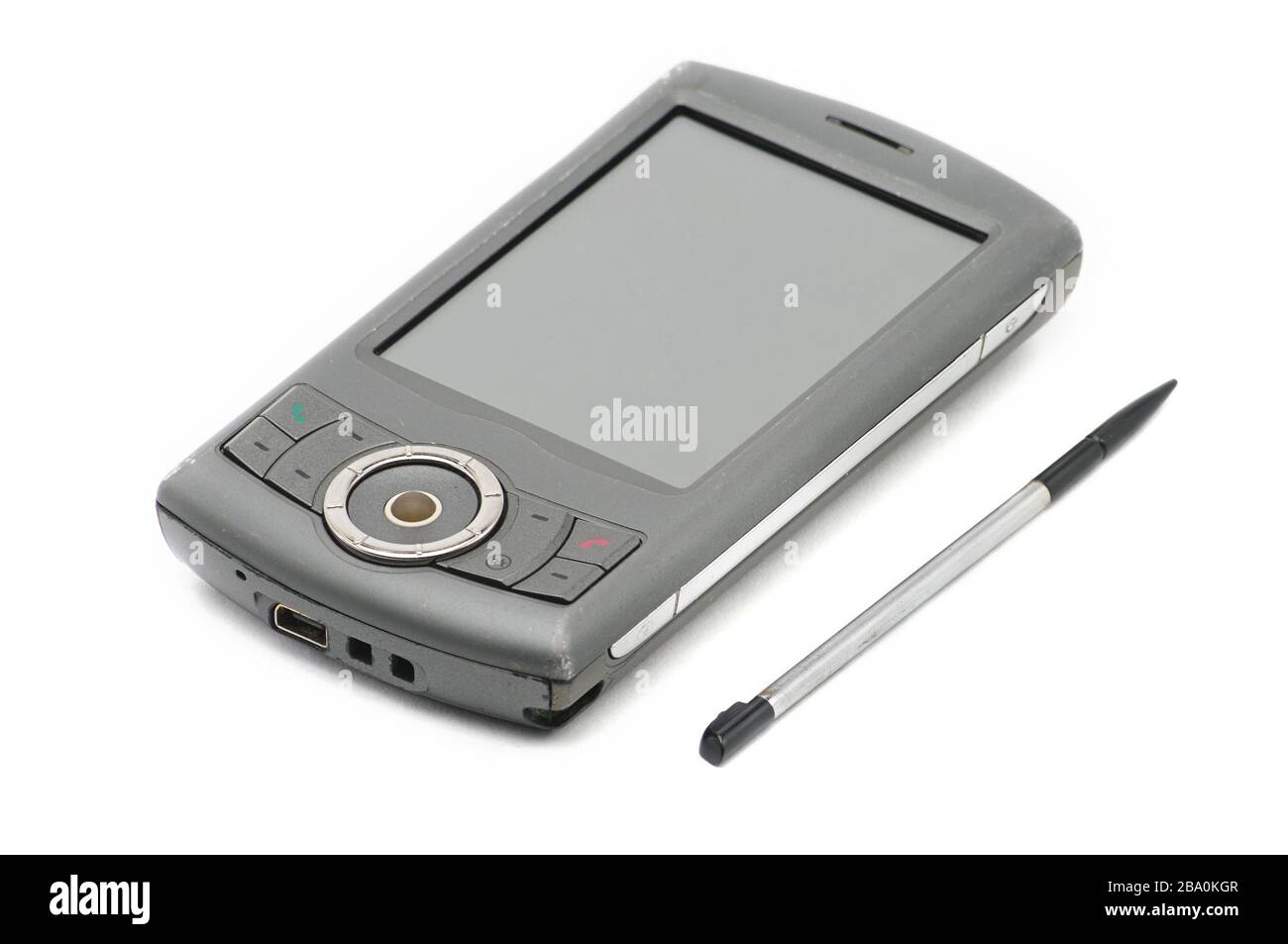 Old style PDA smartphone on isolated white background Stock Photo - Alamy