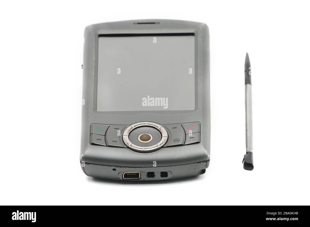 Old style PDA smartphone on isolated white background Stock Photo - Alamy