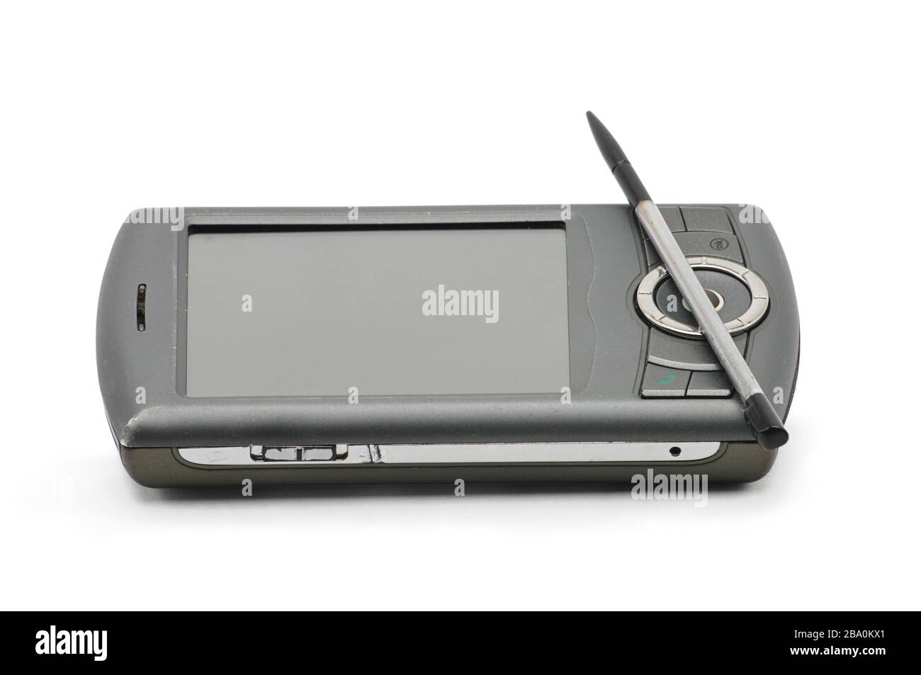 Old style PDA smartphone on isolated white background Stock Photo - Alamy