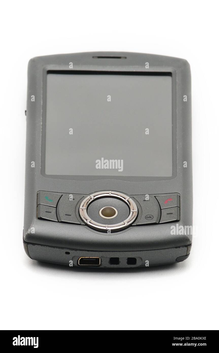 Old style PDA smartphone on isolated white background Stock Photo - Alamy