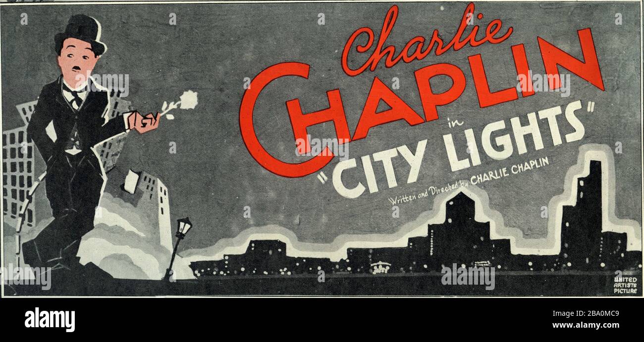 Charles chaplin as tramp in city lights hi-res stock photography and ...