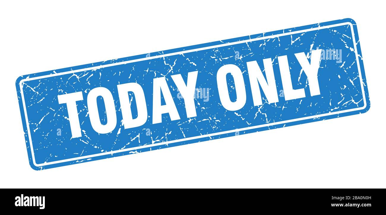 today only stamp. today only vintage blue label. Sign Stock Vector ...