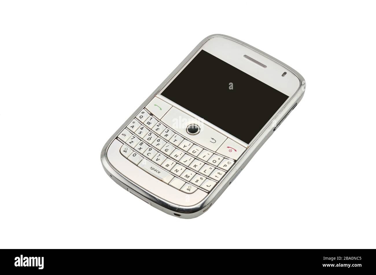 Old style smartphone phone on isolated white background Stock Photo - Alamy
