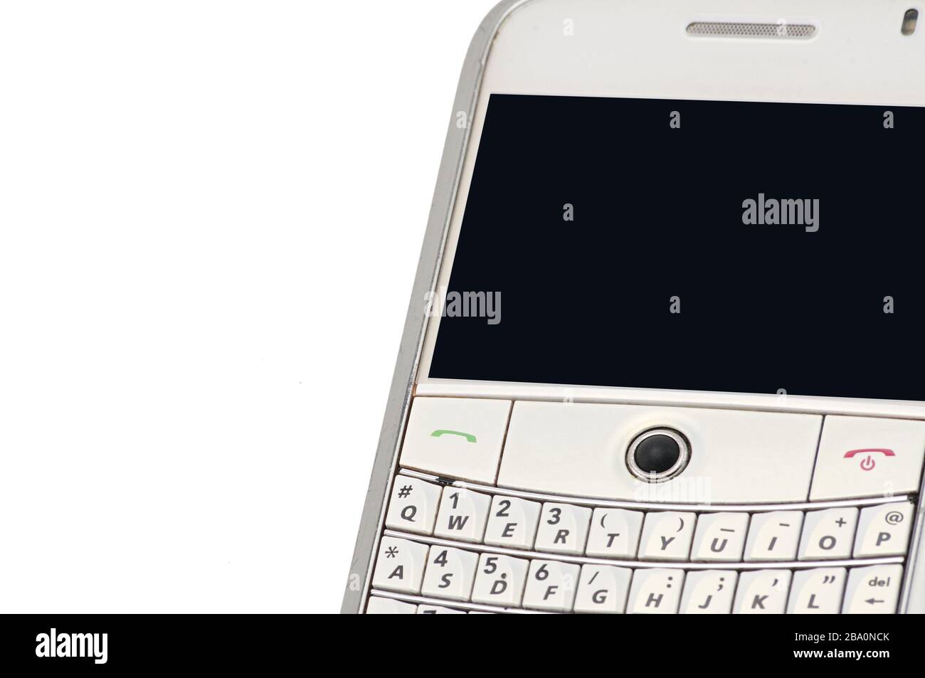 Old style smartphone phone on isolated white background Stock Photo - Alamy