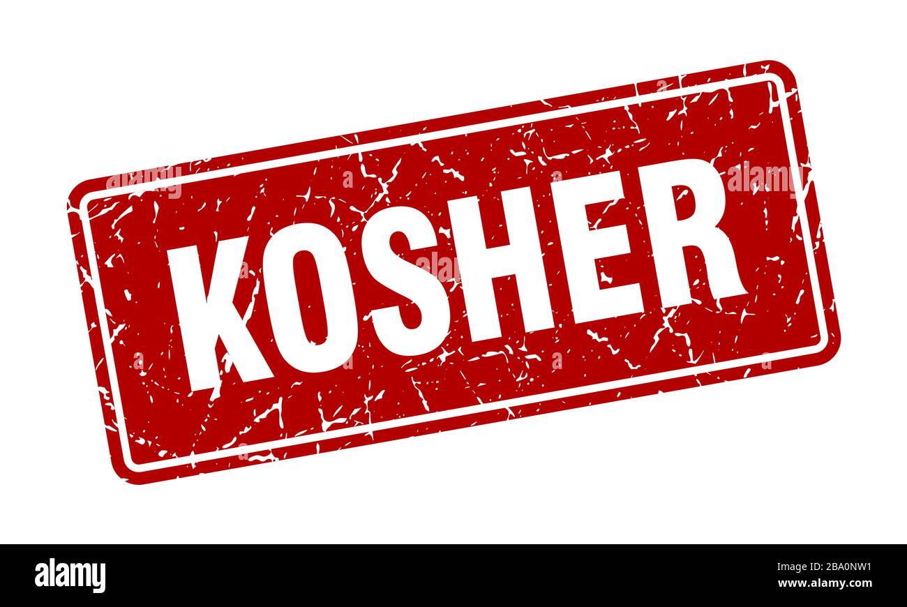kosher stamp. kosher vintage red label. Sign Stock Vector Image & Art ...