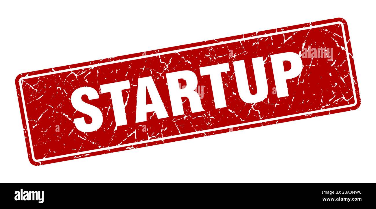 startup stamp. startup vintage red label. Sign Stock Vector Image & Art ...