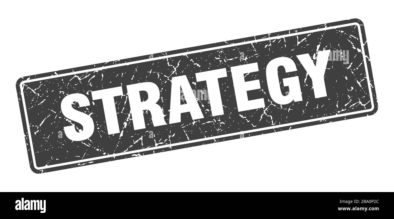 strategy stamp. strategy vintage gray label. Sign Stock Vector Image ...