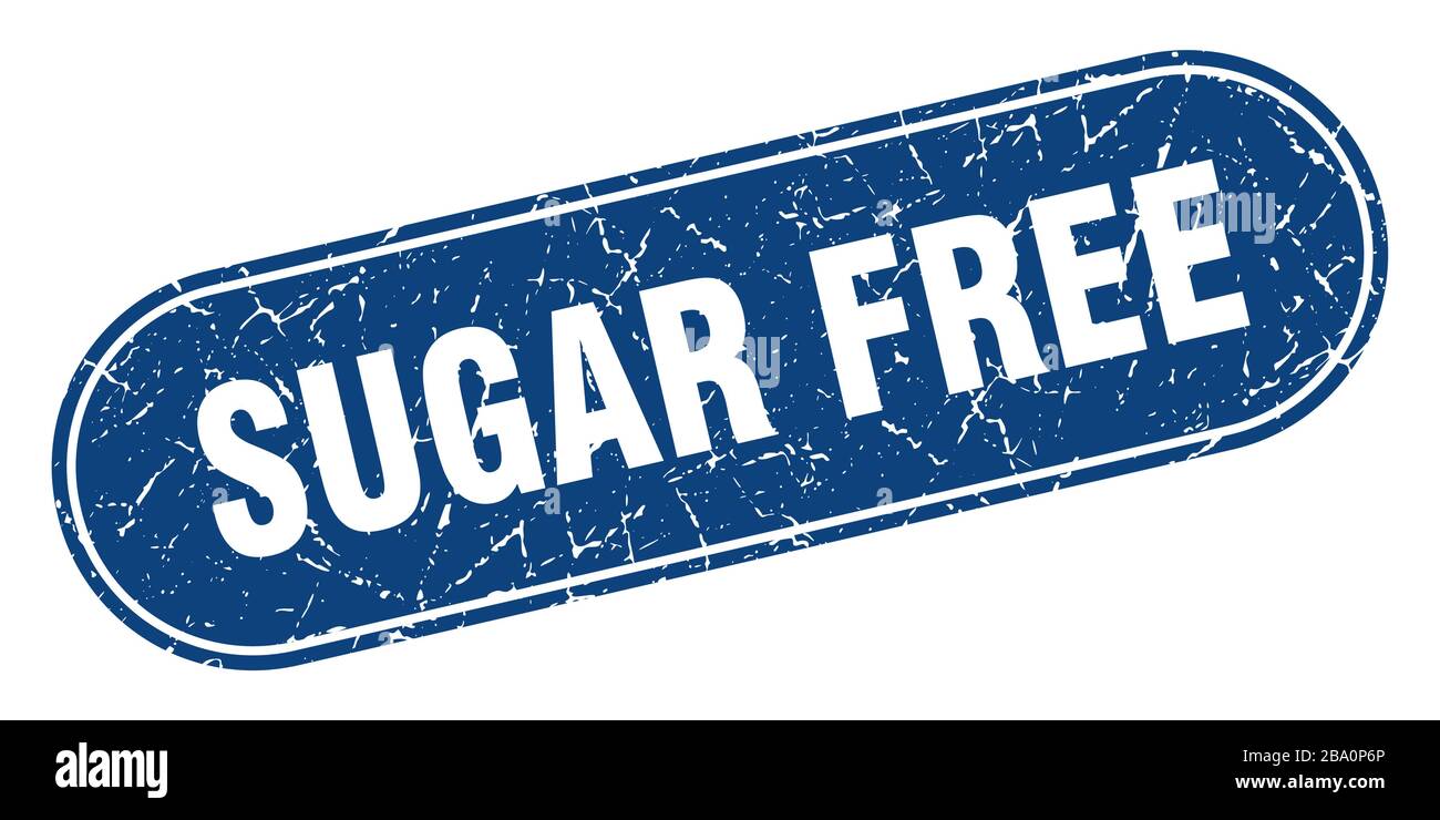sugar free sign. sugar free grunge blue stamp. Label Stock Vector Image ...