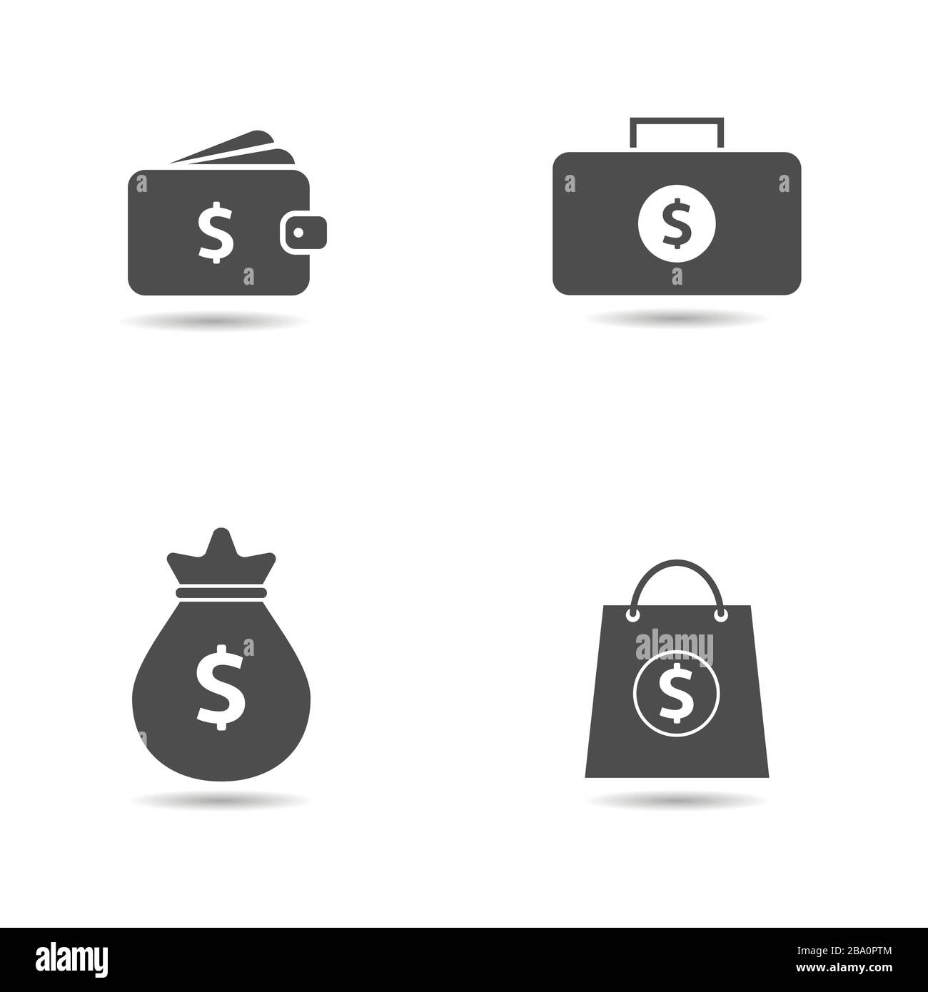 Bags and wallet with dollar sign Stock Vector Image & Art - Alamy
