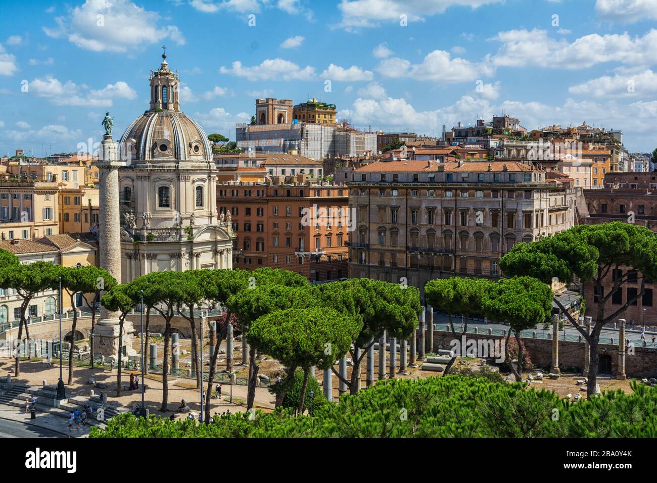 View over the rooftops of Rome Stock Photo - Alamy