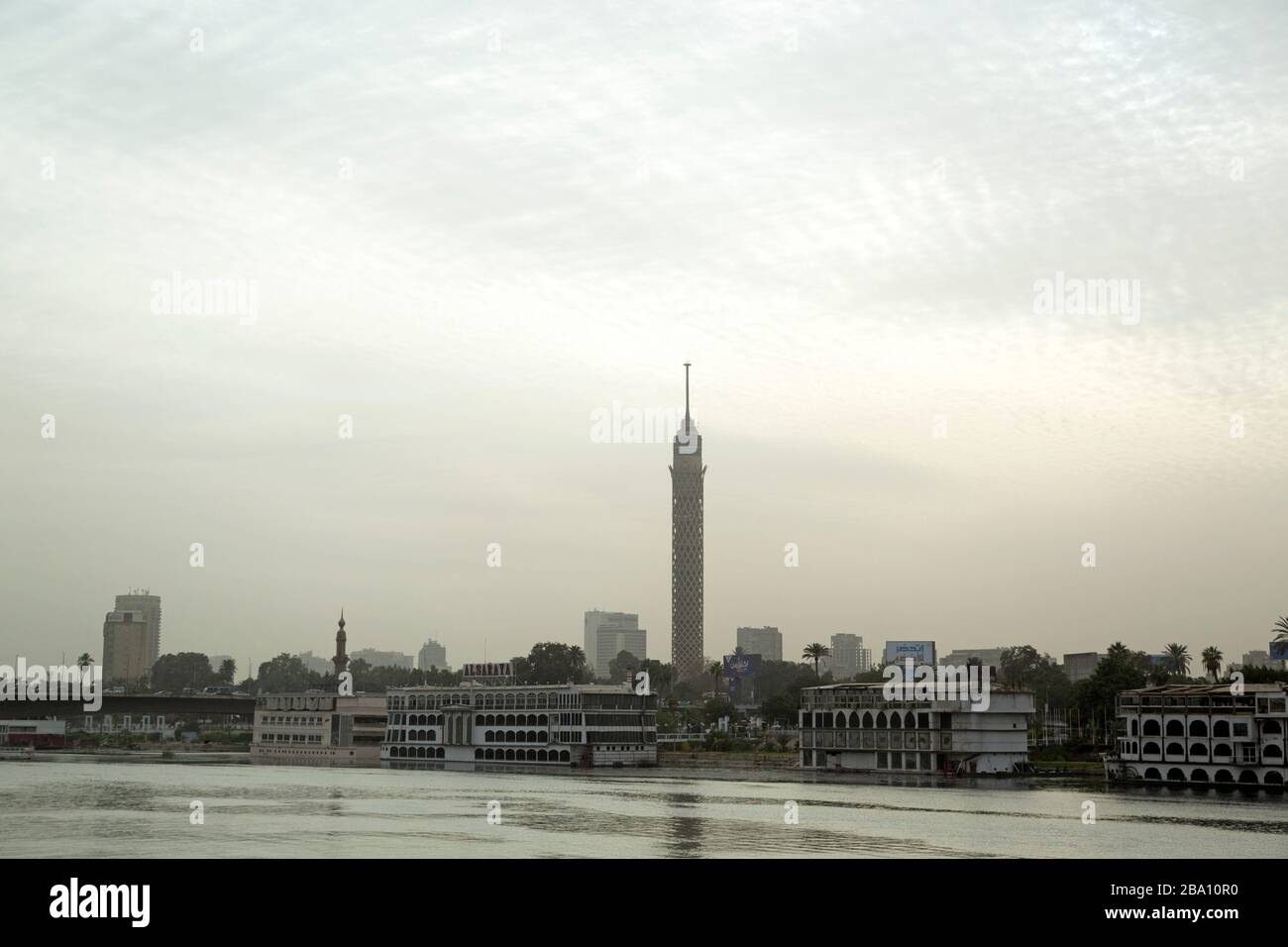 The Cairo Tower, known as Nasser's Pineapple, dominates the urban ...