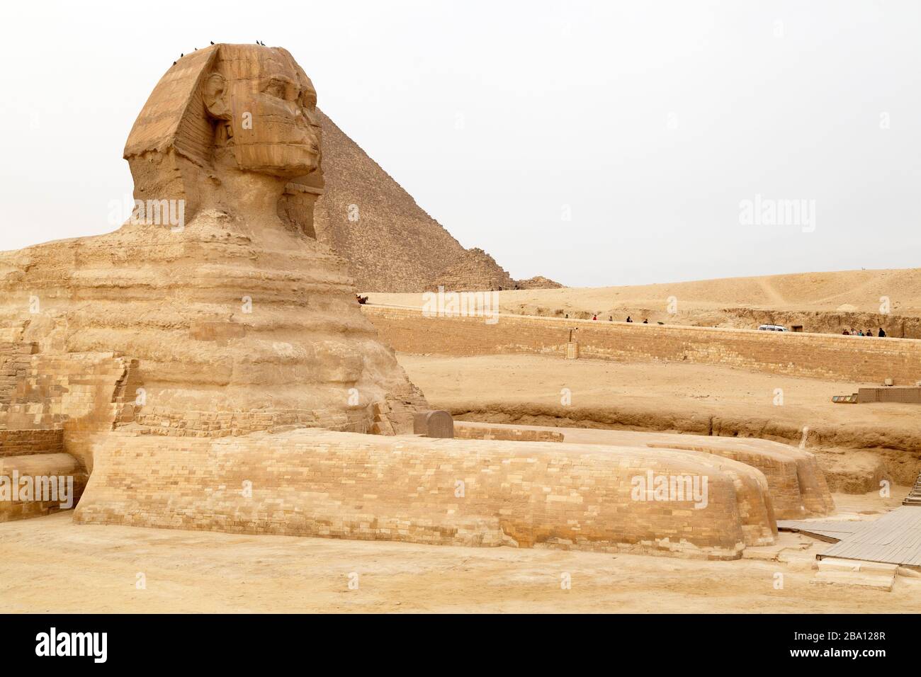 The Great Sphinx of Giza, by the Great Pyramid of Khufu, at the Giza ...