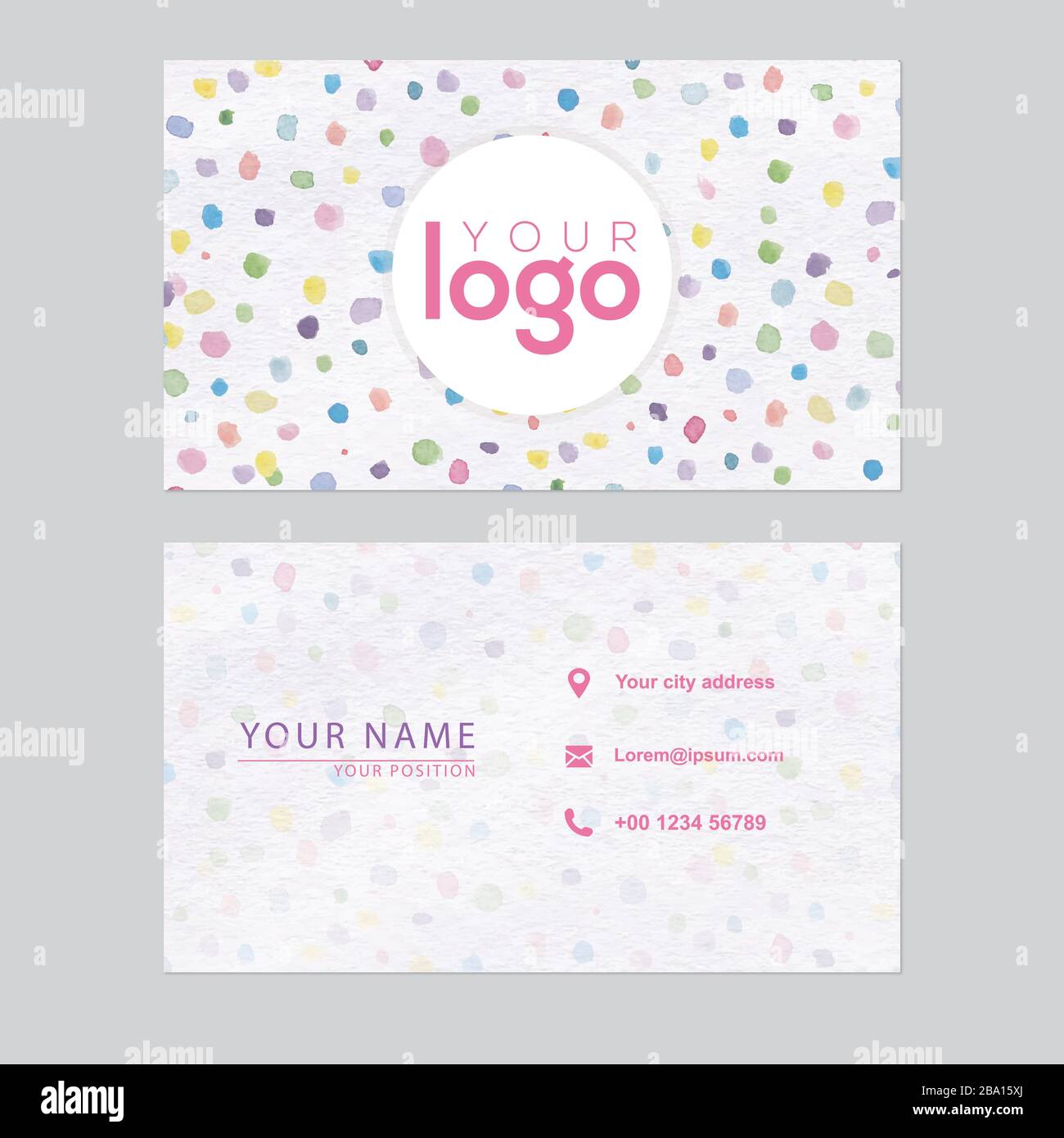 Dark pink business card Stock Vector Images - Alamy