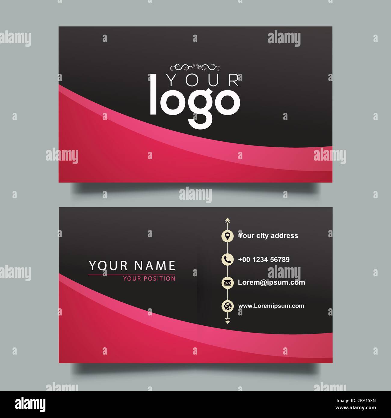 Abstract id cards template hi-res stock photography and images - Alamy