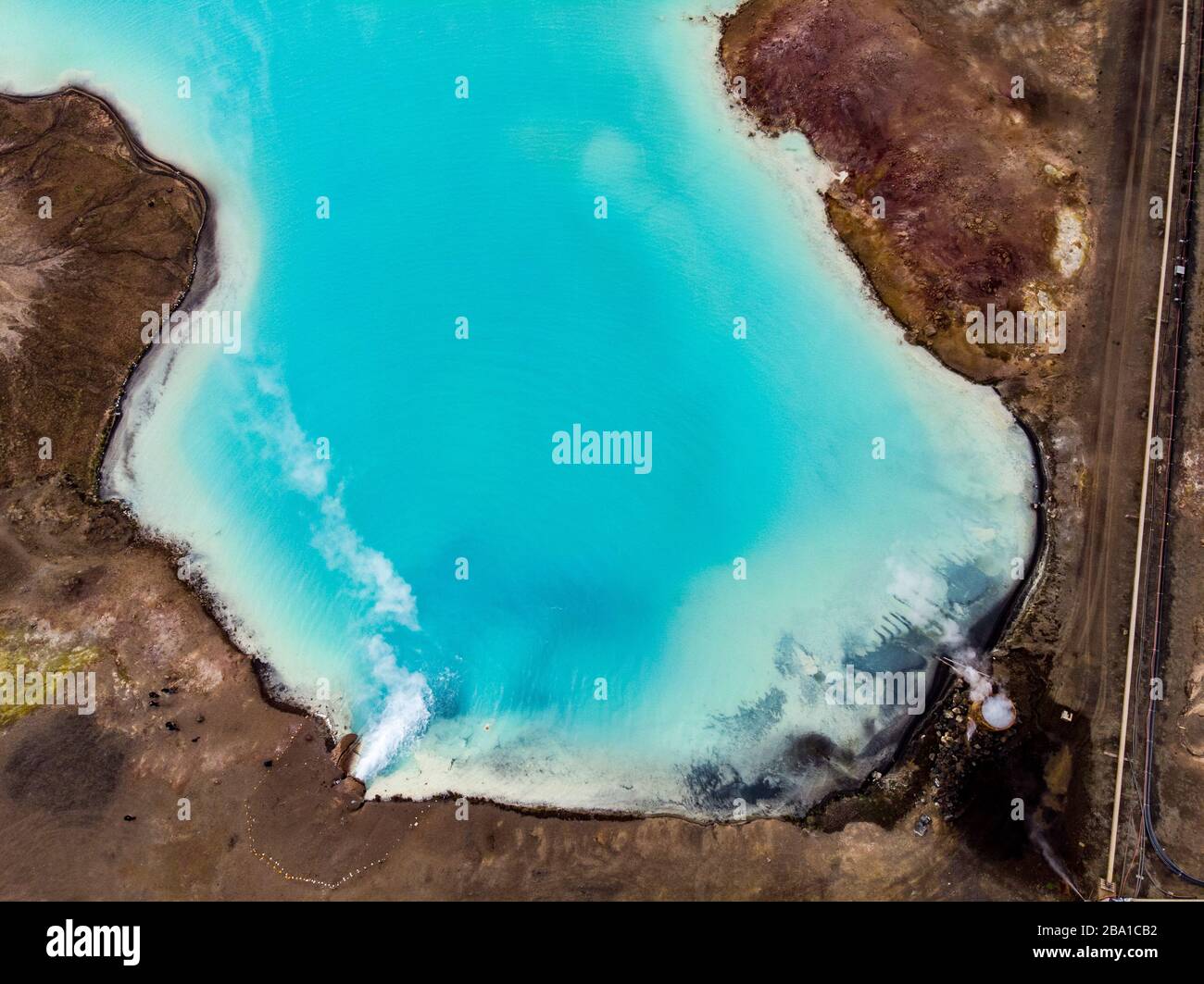 Blue Lake Myvatn Stock Photo - Alamy